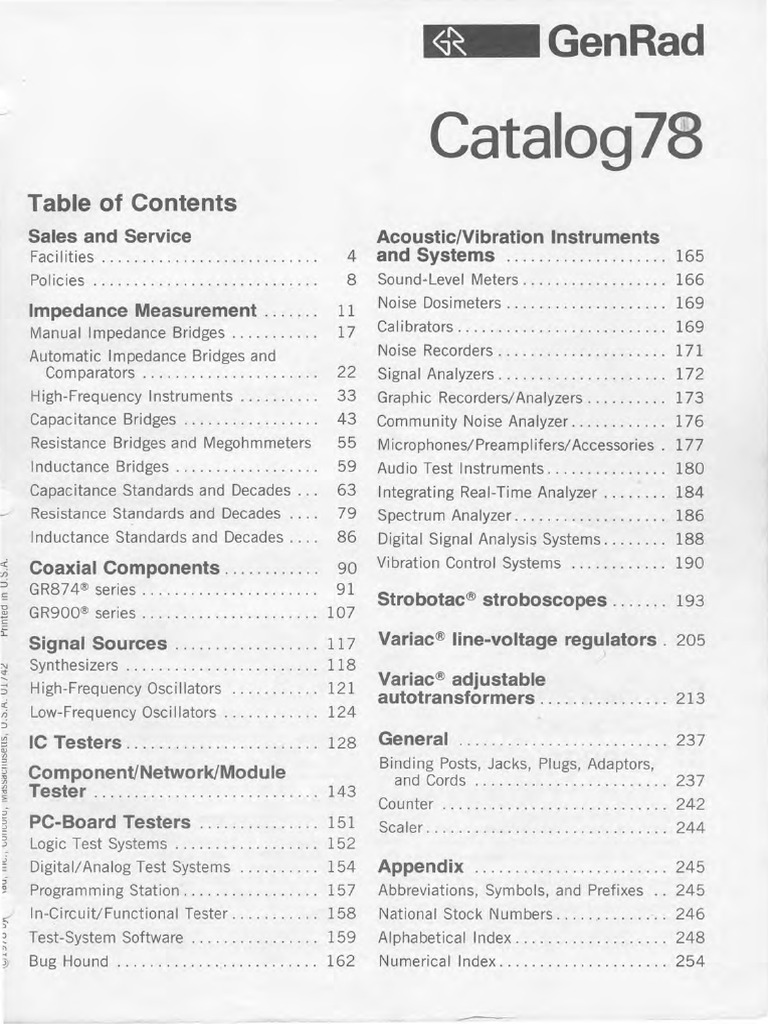 GenRad Cat 1978 | PDF | Mains Electricity | Electrical Engineering