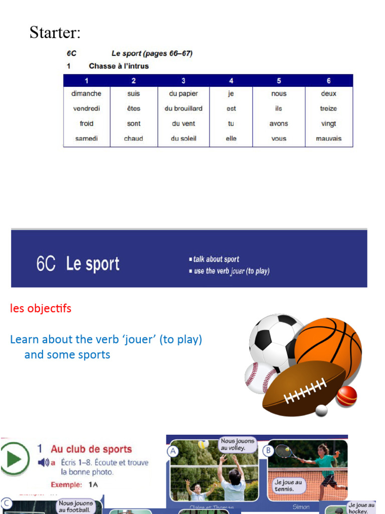 6C 1SPREAD HWK Reg Er Verbs Jouer1 1 | PDF | Grammatical Conjugation | Language Families