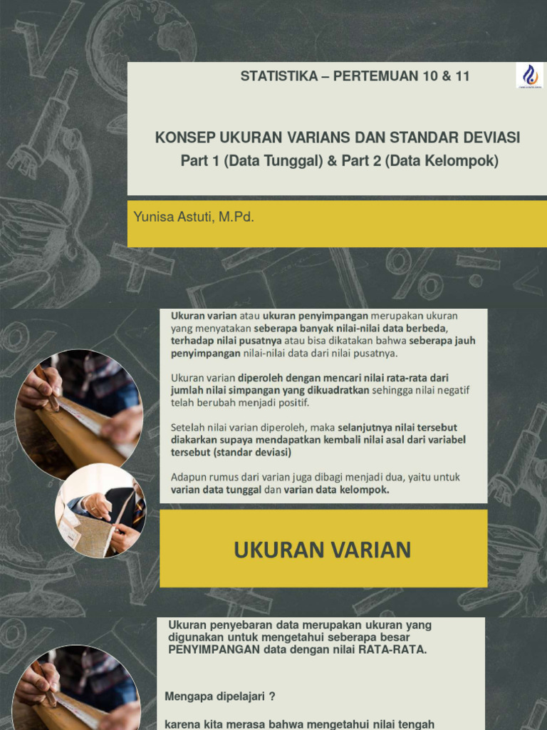 Ukuran Varians dan Standar Deviasi | PDF
