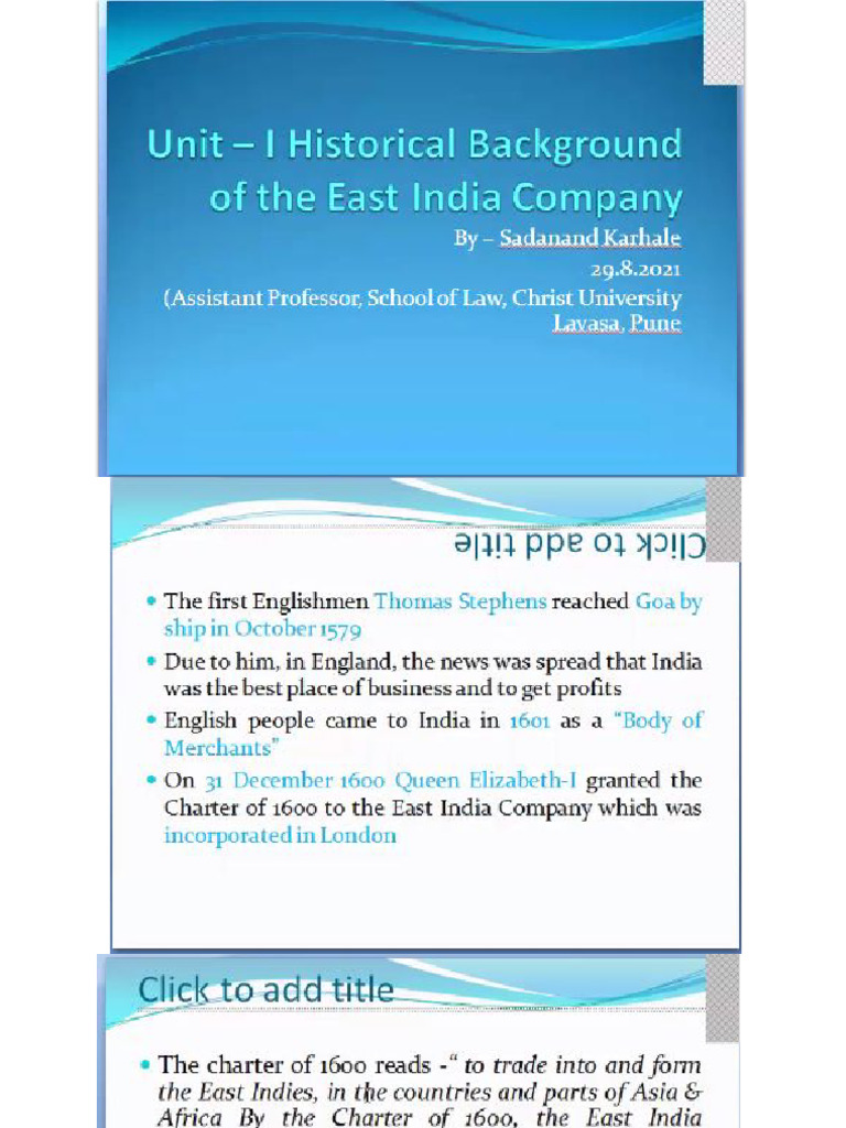 ILCH-History Backgroud of the EIC | PDF