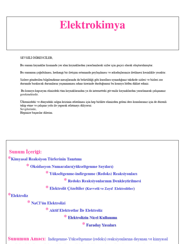 1.elektrokimya 1 - Online | PDF