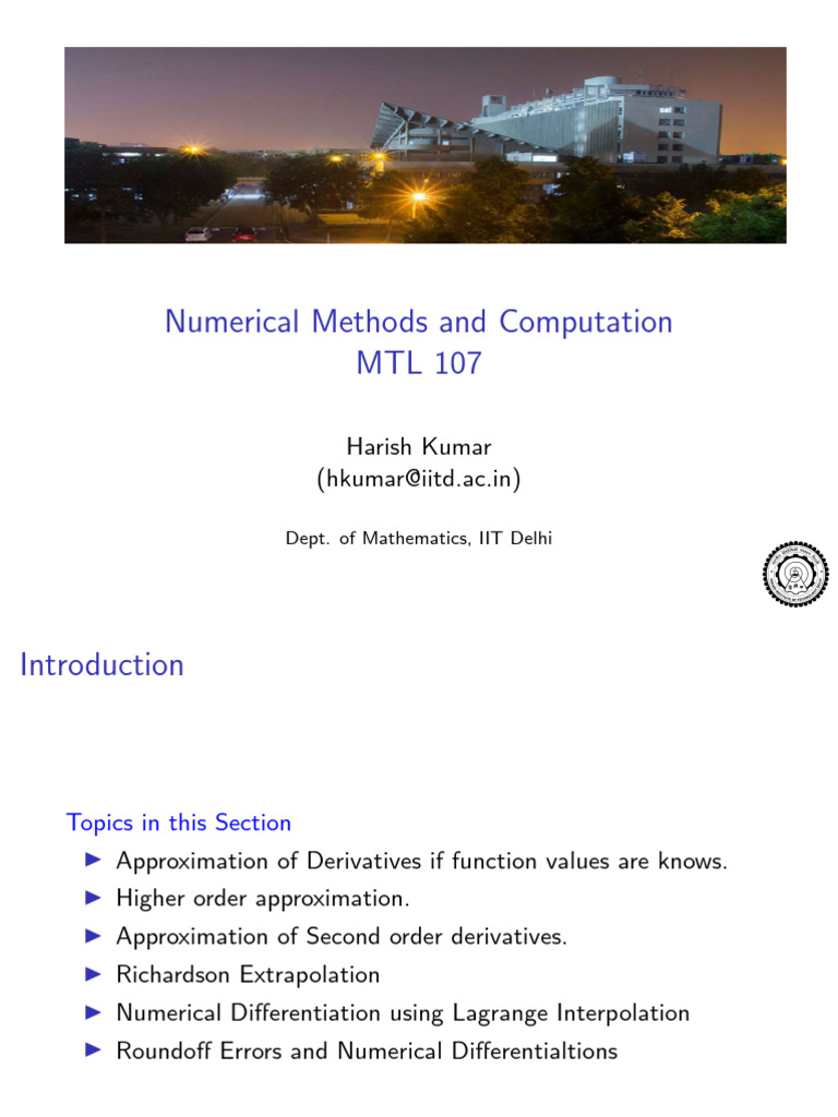 Numerical Diff and Integration | Download Free PDF | Mathematical ...