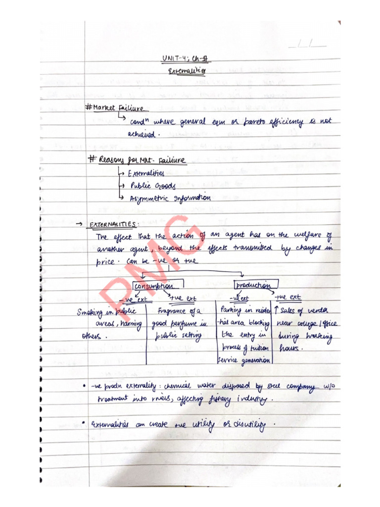 Externalities Unit-4 Notes | PDF
