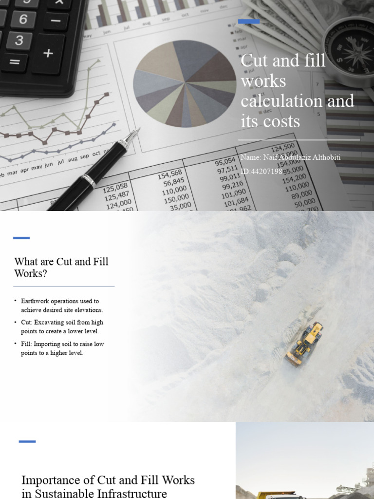 Cut and Fill Works Calculation and Its Costs | PDF | Science & Mathematics