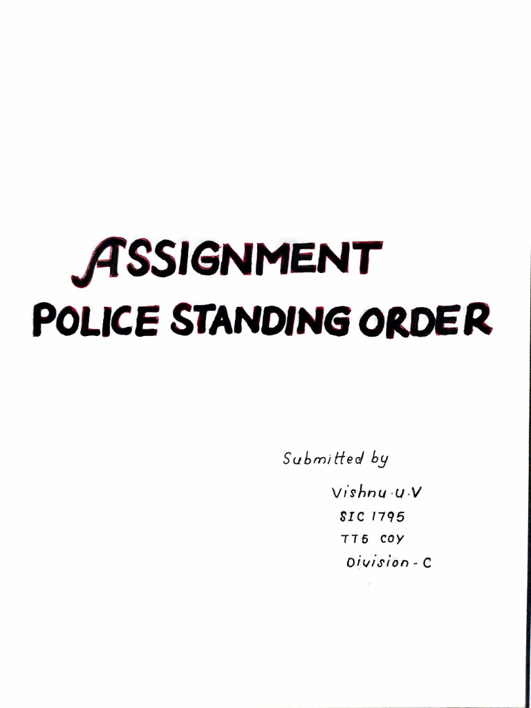 police standing order | PDF | Police | Positions Of Authority