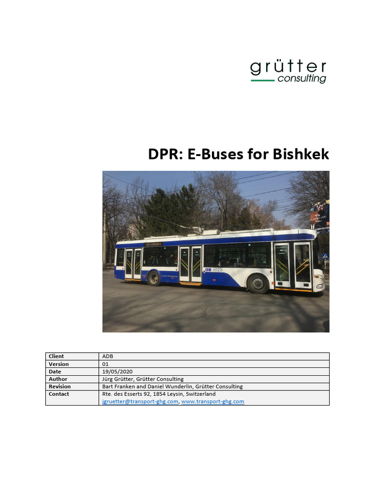 DPR E-Buses For Bishkek | PDF | Electric Vehicle | Plug In Hybrid