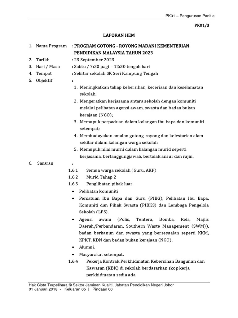 LAPORAN GRM SPSK | PDF