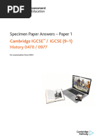 IGCSE History Paper 2 Exam Technique - ANSWERS | PDF | World War I ...