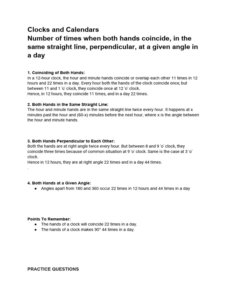 Clocks and Calendars | PDF | Clock | Decimal
