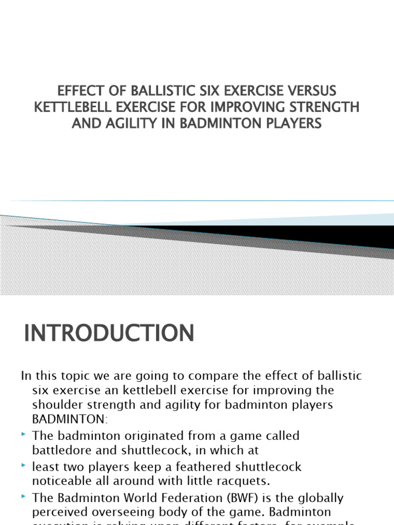 Effect of Ballistic Six Exercise Versus Kettlebell Exercise | PDF ...