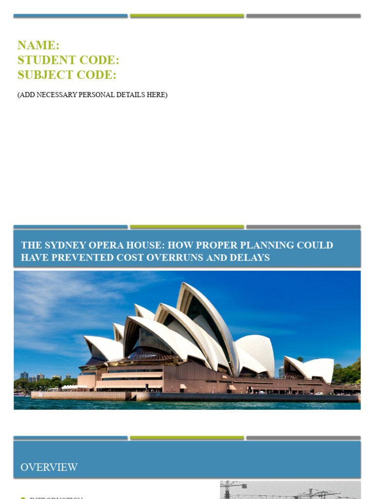 Sydney Opera House: Lessons in Planning | PDF | Art | Science & Mathematics