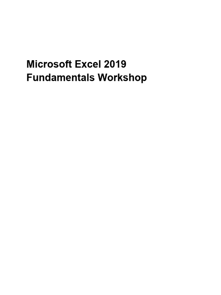 Microsoft Excel 2019 | Download Free PDF | Microsoft Excel | Spreadsheet