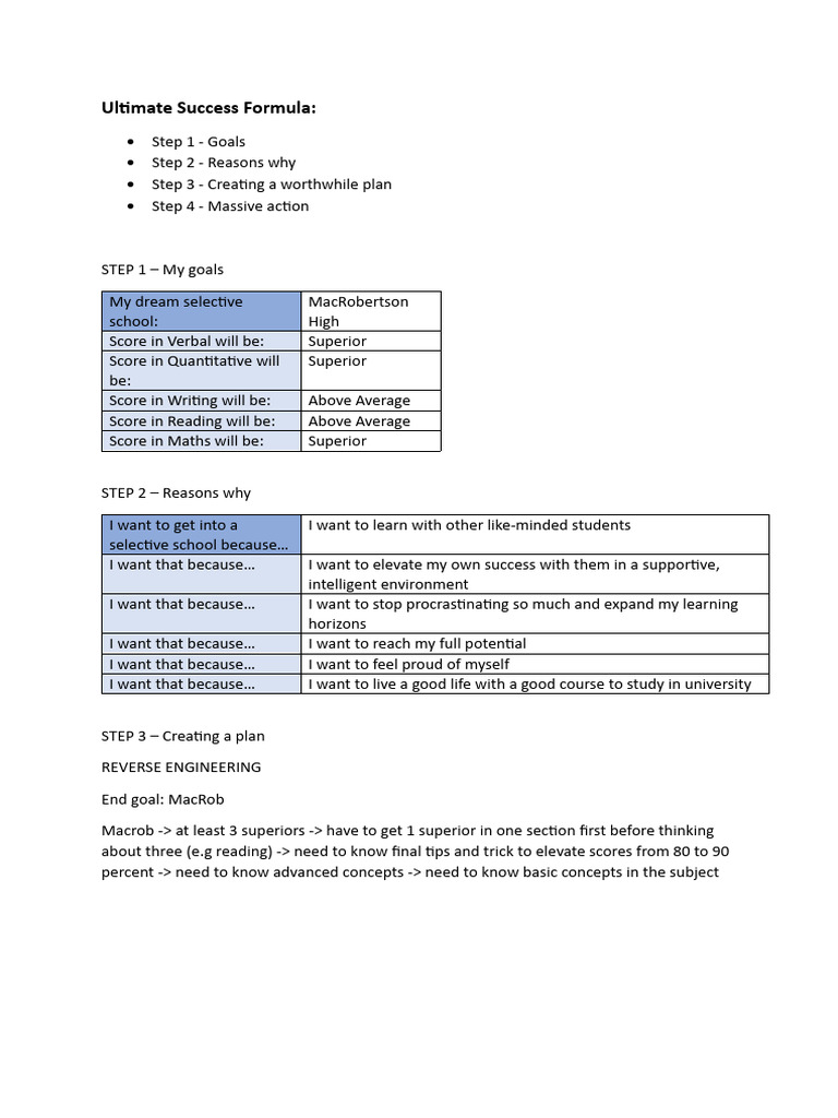 Ultimate Success Formula | PDF | Career & Growth | Business