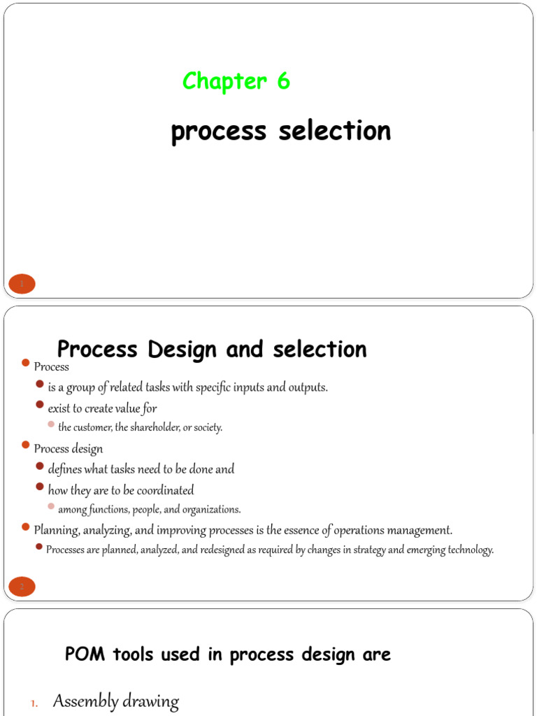 Chapter 6 Process Selection | PDF | Inventory | Economies