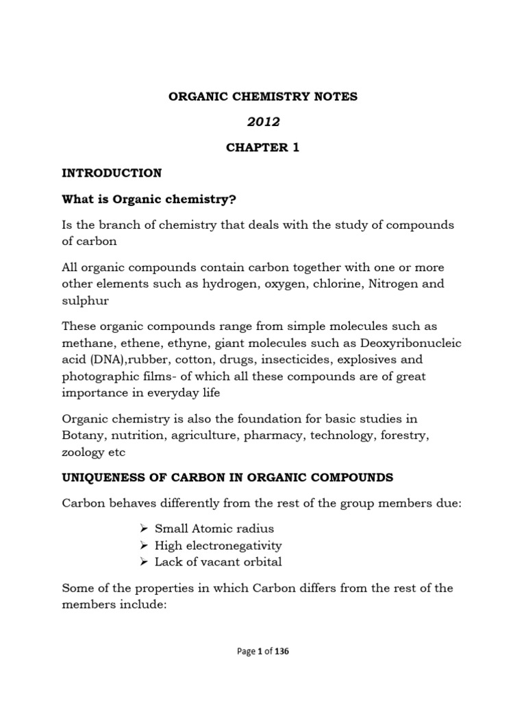 Organ Notes Super One | Download Free PDF | Chemical Reactions | Alkane