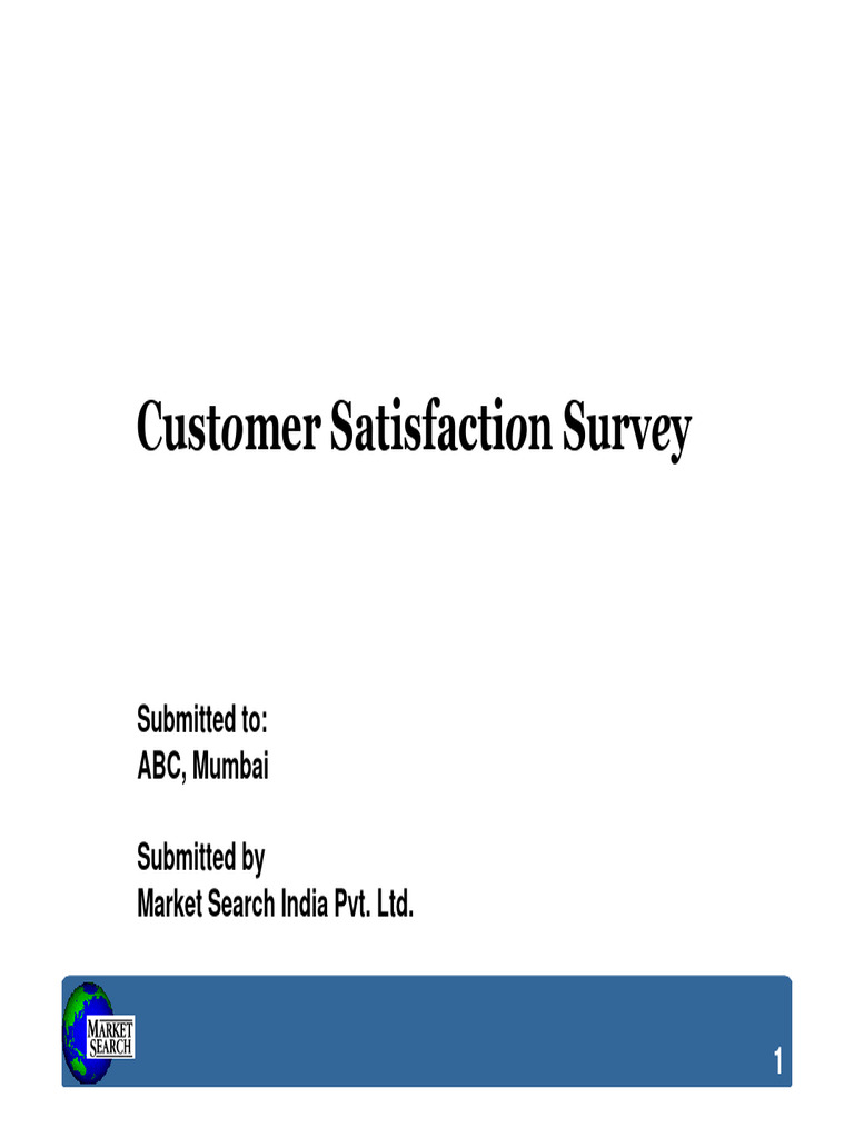 CSS Sample Report 01 | PDF | Customer Satisfaction | Customer