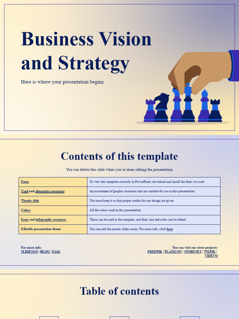 Business Vision and Strategy by Slidesgo | PDF | Planets | Saturn