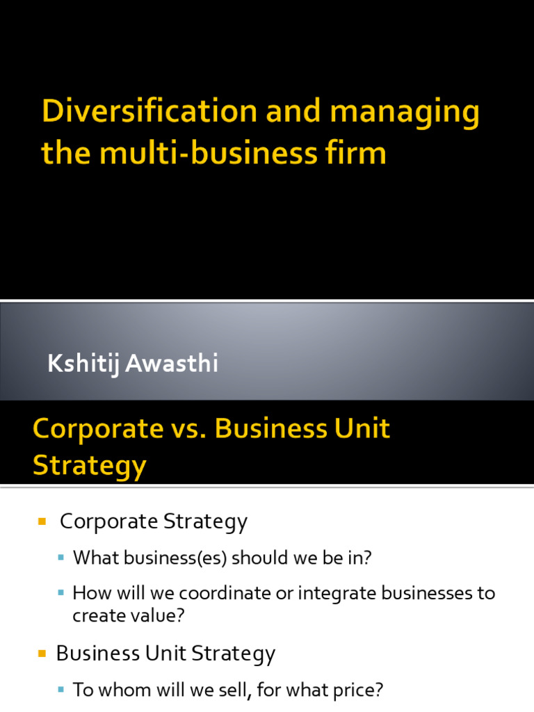 SM - Session 7 - 8 - Corporate Strategy | PDF | Strategic Management | Honda
