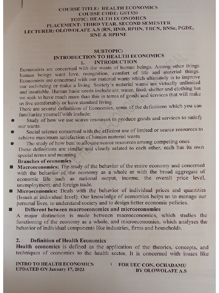 Health Economic | PDF