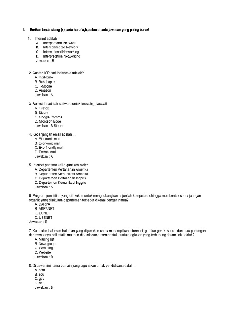 Soal Us Tik | PDF | Komputer