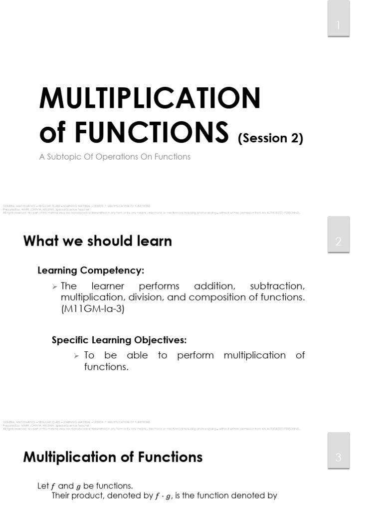 Multiplying Functions for Students | PDF | Function (Mathematics) | Multiplication