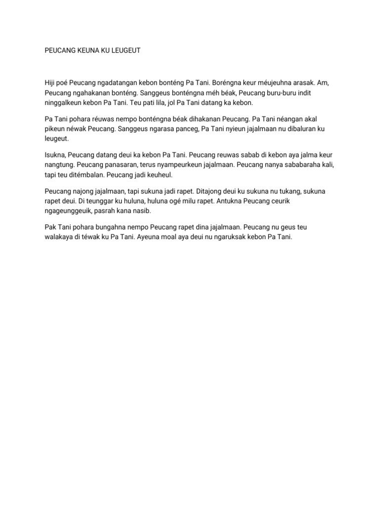 PEUCANG KEUNA K-WPS Office | PDF