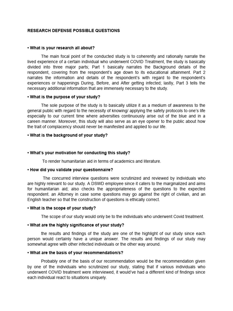 Possible Questions 1 | PDF | Experience | Psychology