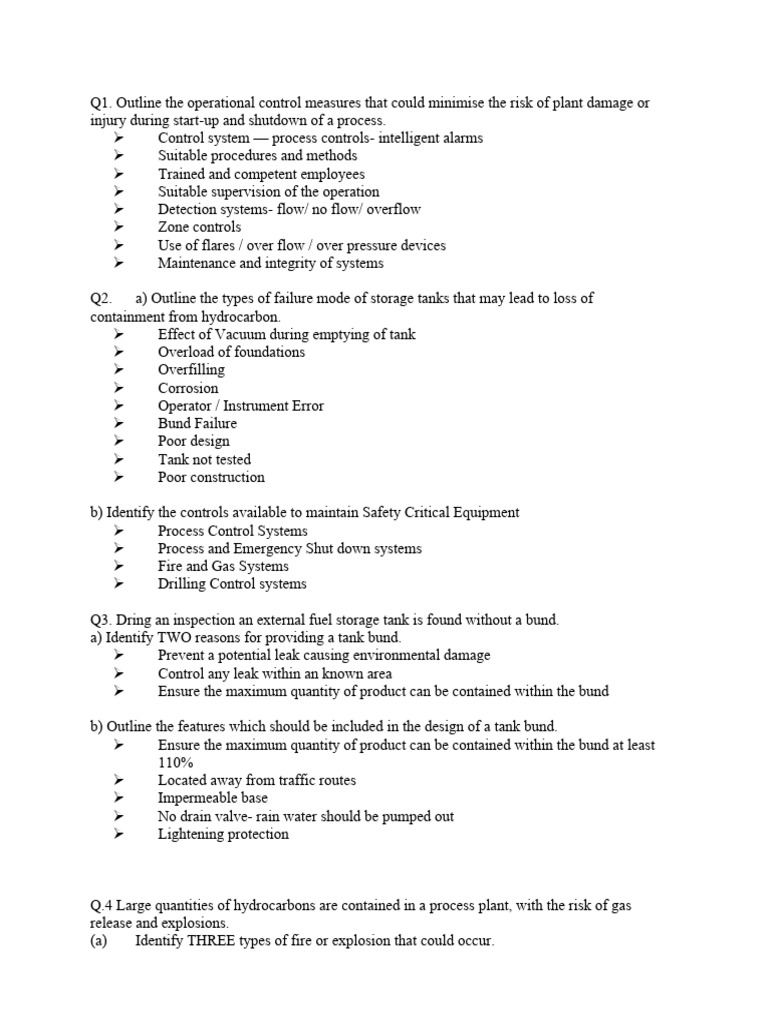 Practice Questions Set 3 Answers | PDF | Liquefied Petroleum Gas | Explosion