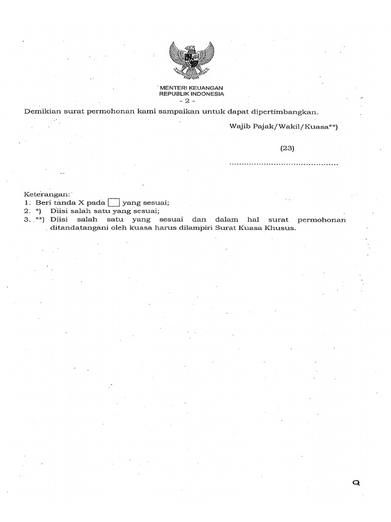 Format Permohonan Halaman 2 | PDF