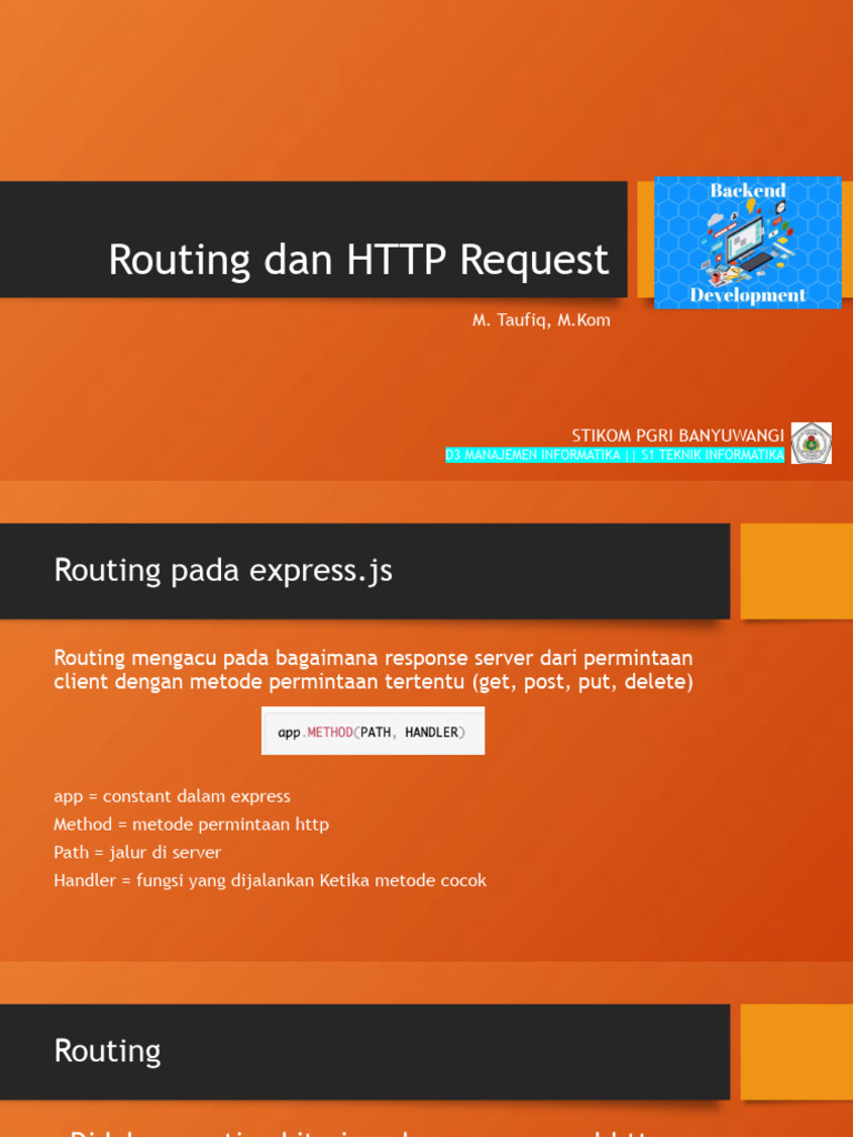 Pertemuan 2. Routing Dan HTTP Request | PDF