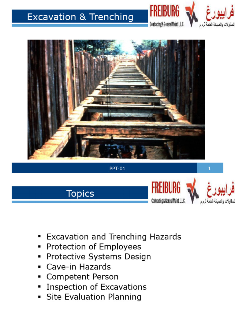 Excavation & Trenching Safety Guide | PDF | Hazards | Trench