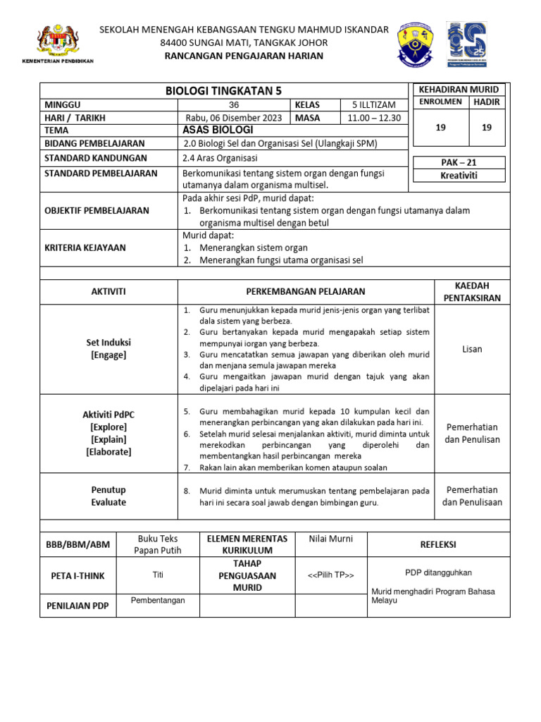 RPH Minggu 36 ( Ahad 10 dec - 14 Dec) | PDF