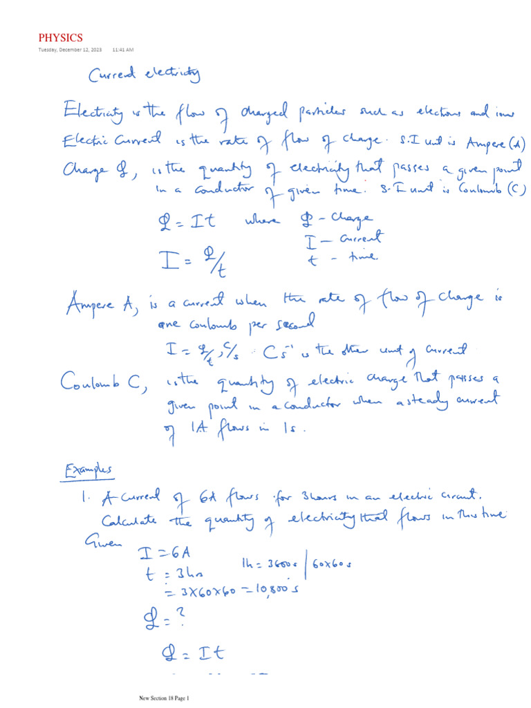 Physics Lesson 1 | PDF
