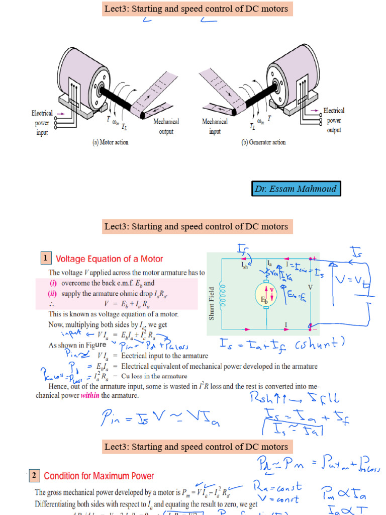 Lec 4 Speed Control and Starting of DC Motors - 13 - March - Draft ...