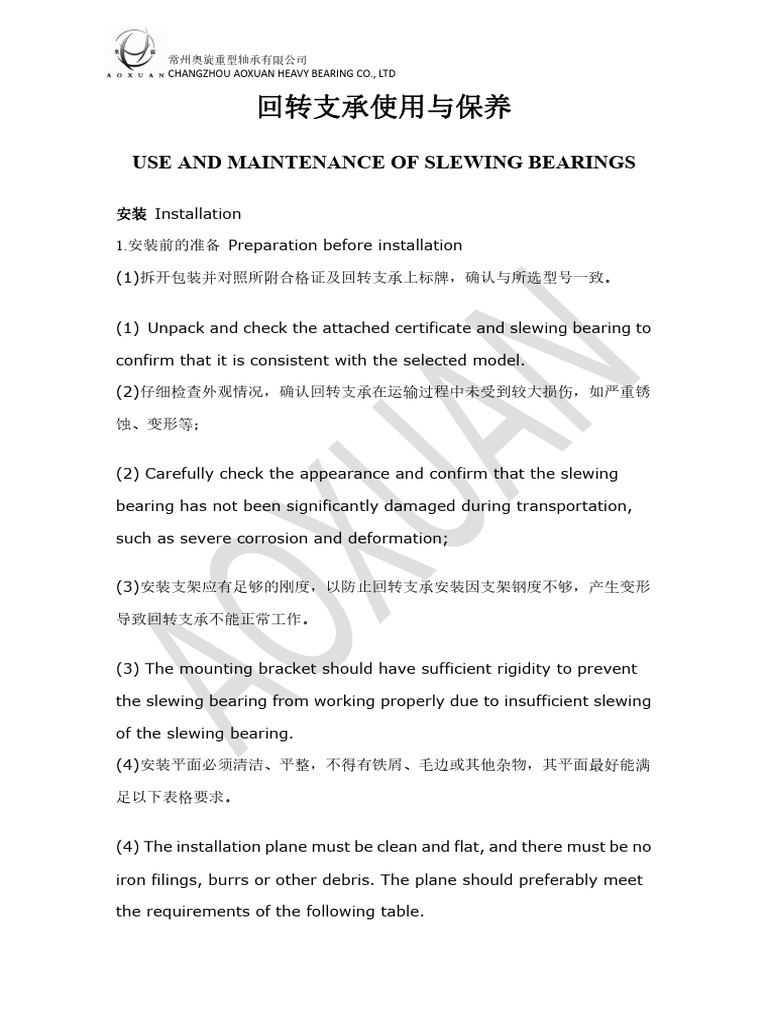Swing Gear Inspection | PDF | Bearing (Mechanical) | Screw