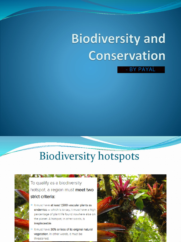 Biodiversity and Conservation PDF | PDF | Habitat Destruction | Habitat