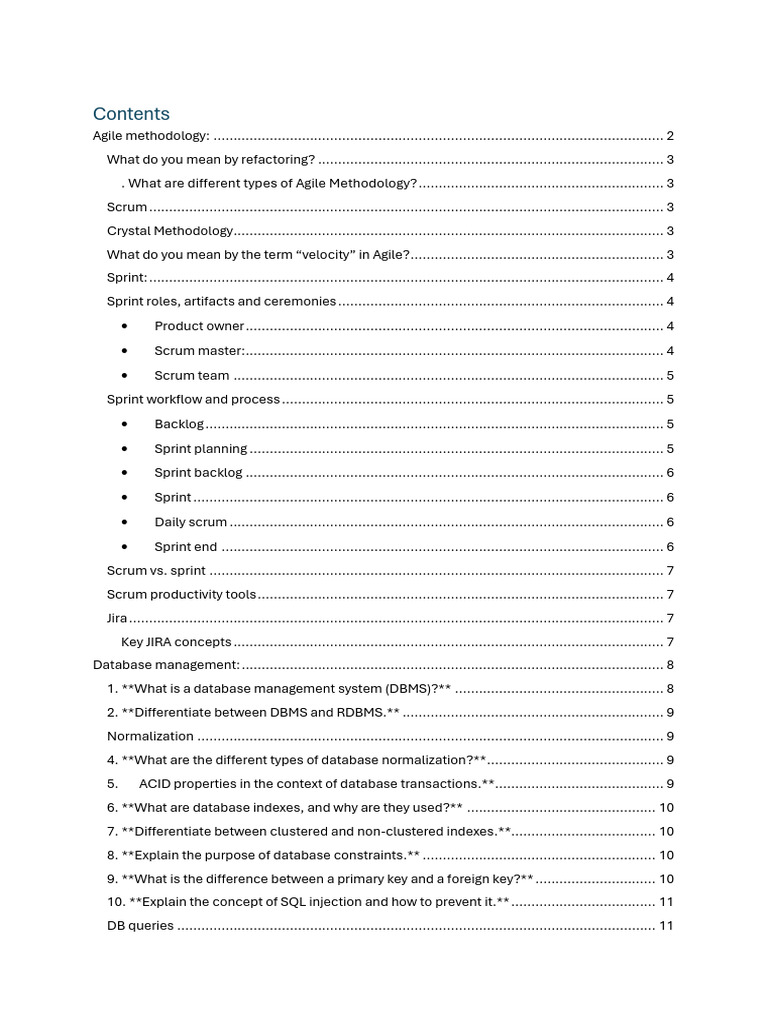 Agileand DBMS | PDF | Scrum (Software Development) | Database Index