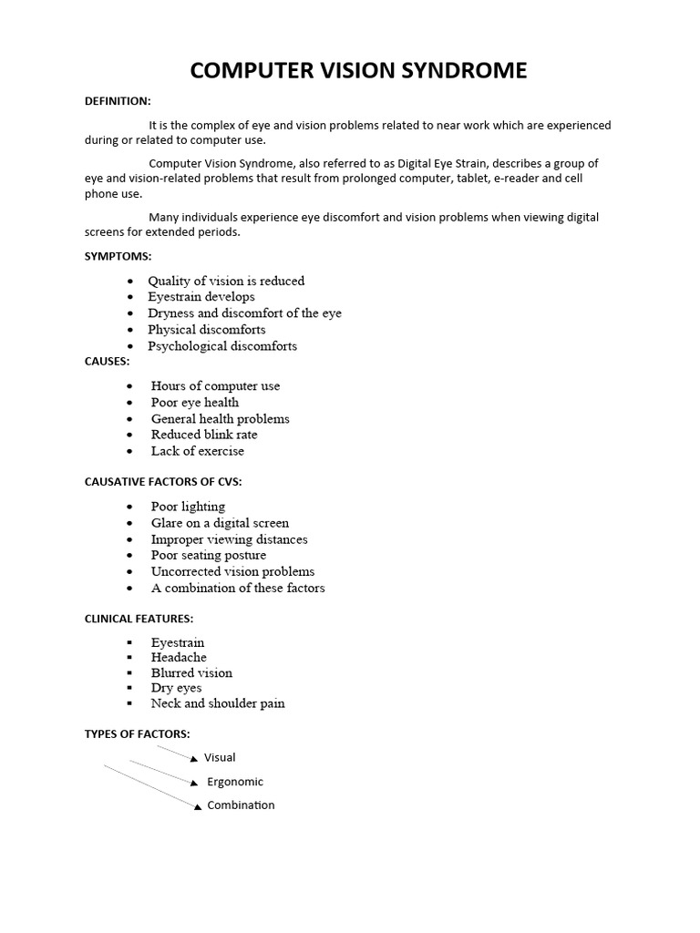T14 Computer Vision Syndrome | PDF | Light | Ophthalmology