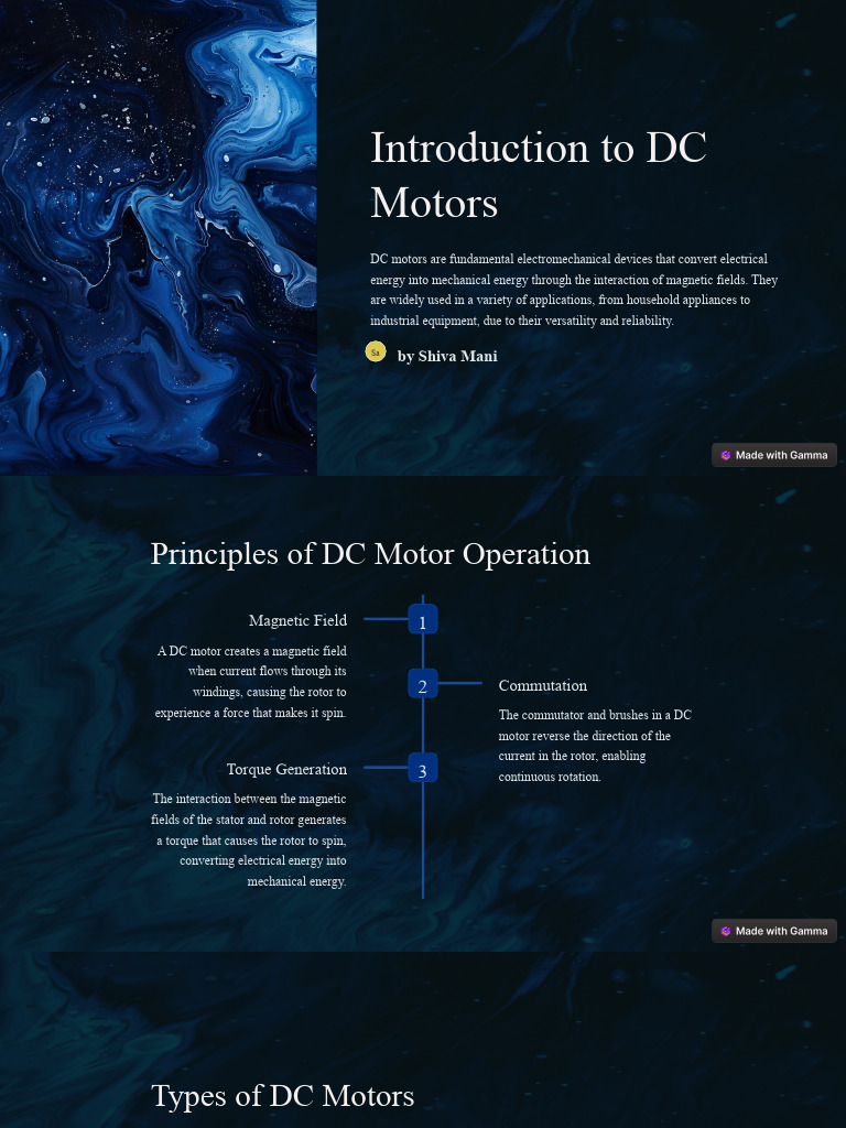 Introduction To DC Motors | PDF | Electric Motor | Electrodynamics
