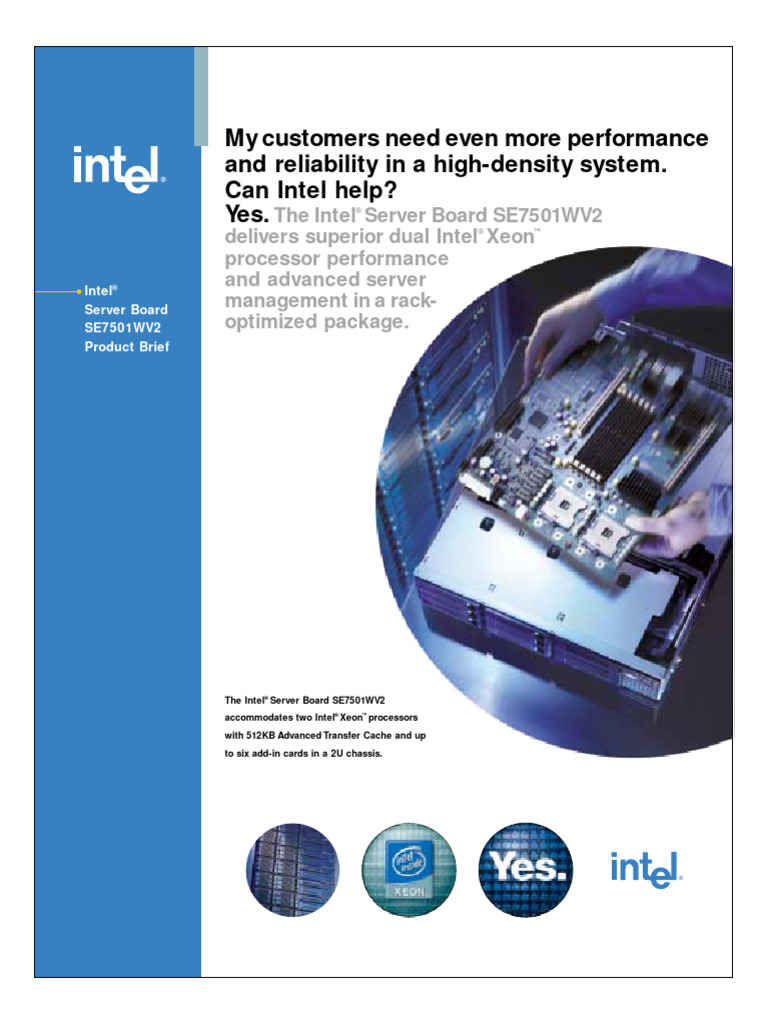 SE7501 WV2 Prod Brief | PDF | Intel | Computer Data