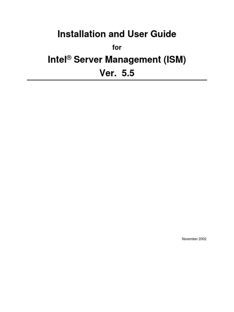 ENU ISM Install and User Guide | PDF | Installation (Computer Programs ...