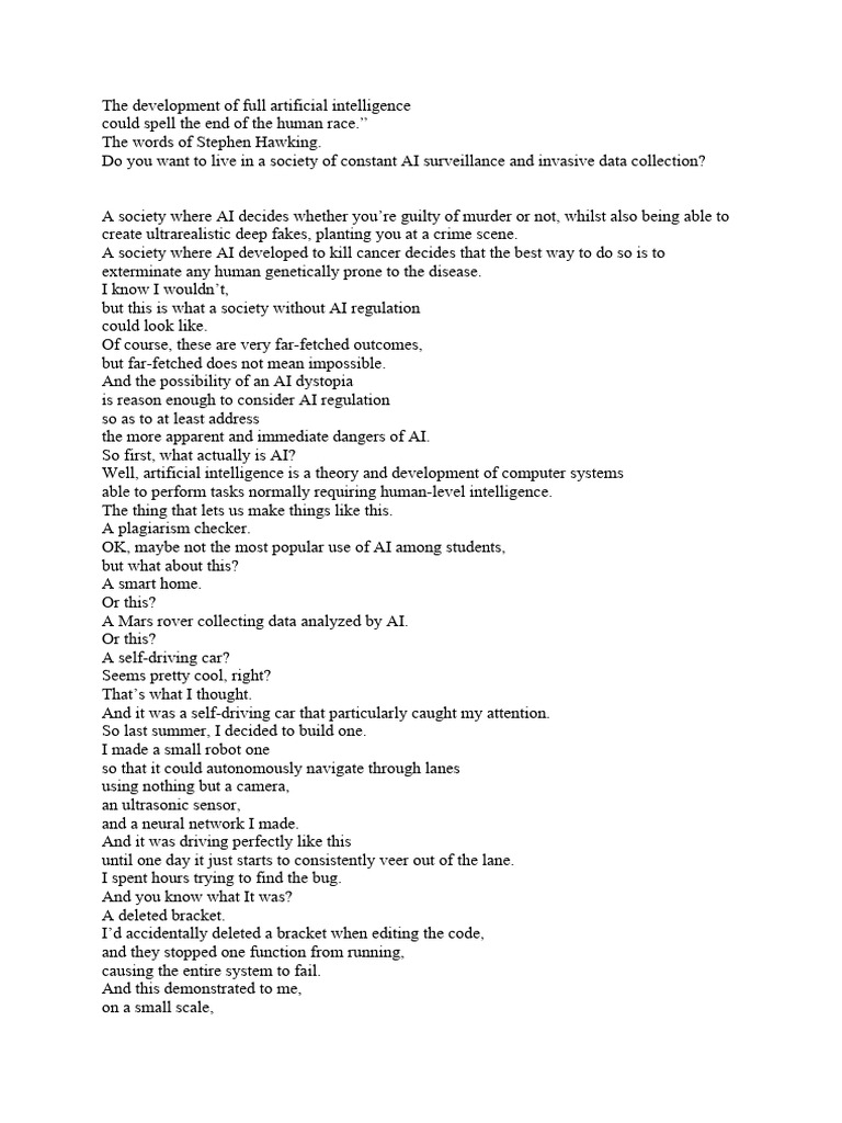 The Development of Full Artificial Intelligence | PDF | Artificial ...