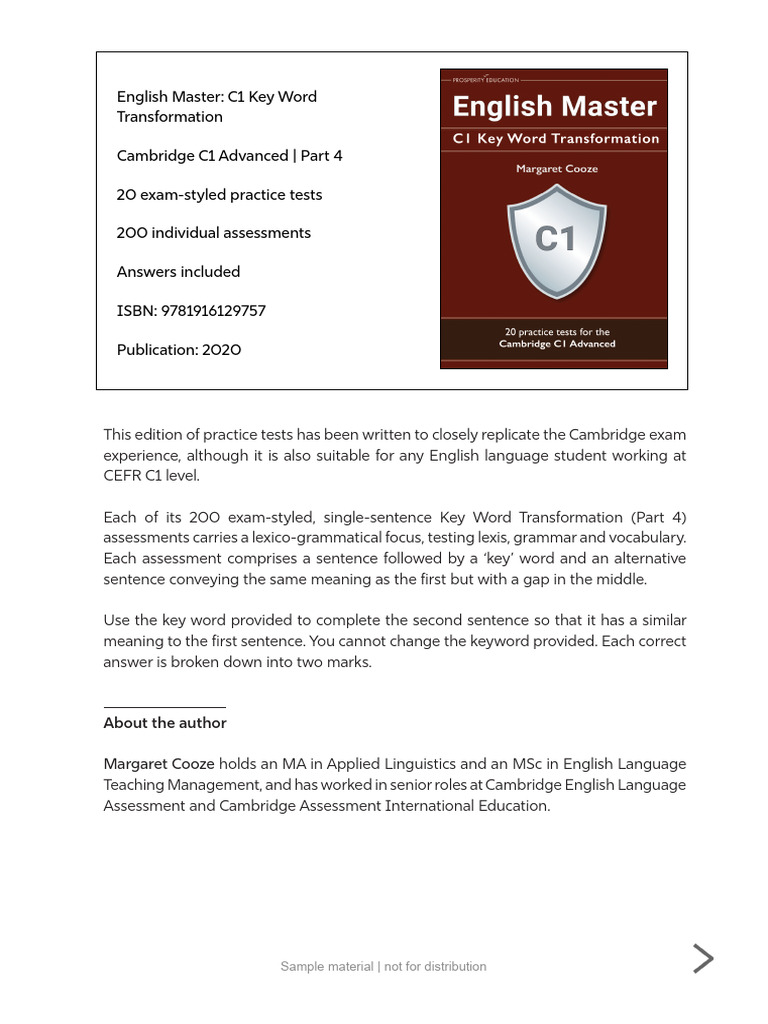 Cambridge c1 Key Word Transformation | PDF | Linguistics | Human Communication
