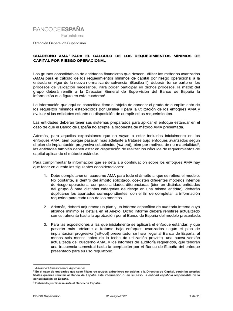 Cuaderno AMA y Anejos | PDF | Basilea Ii | Auditoría