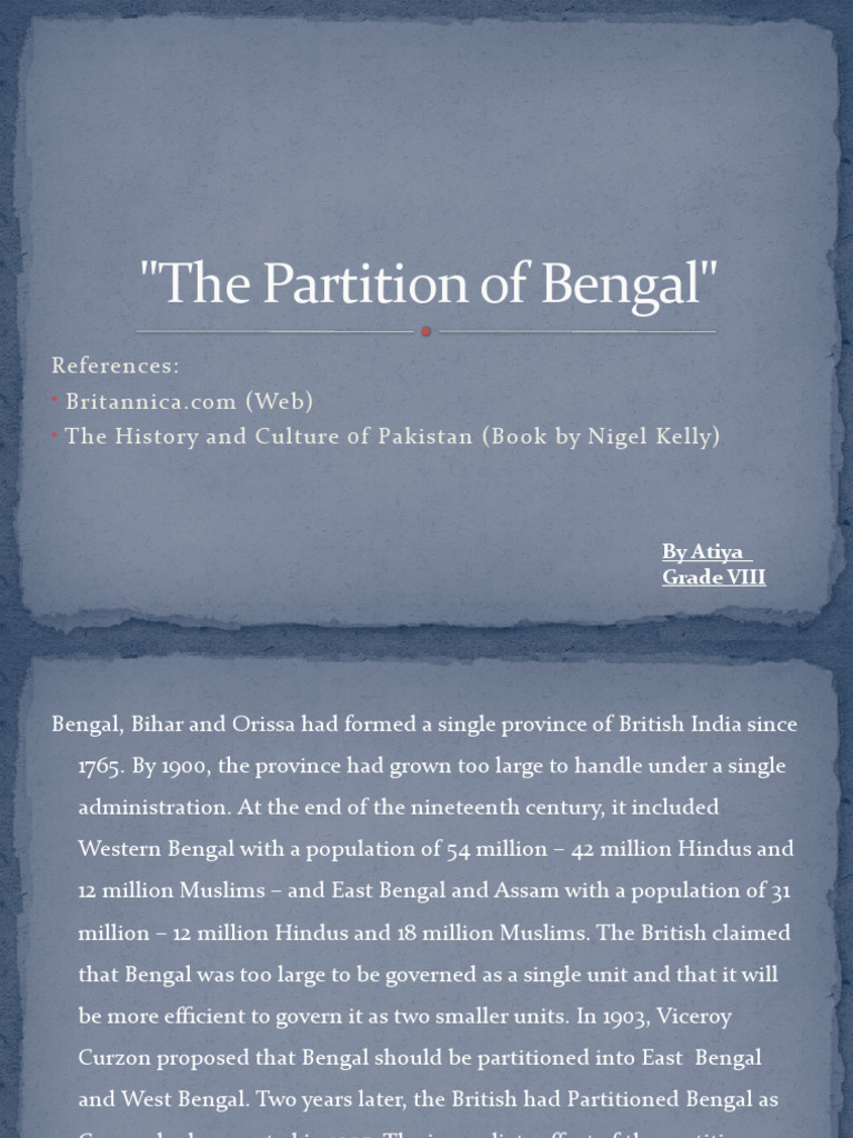 The Partition of Bengal | PDF | Partition Of India | British Raj