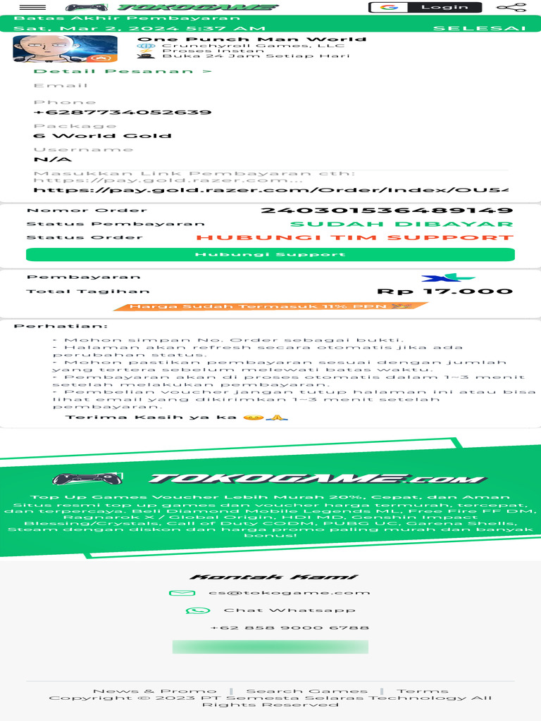 Tokogame Top Up Games Diamonds, Vouchers Murah 2 | PDF