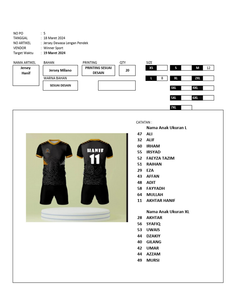 Contoh Purchase Order | PDF