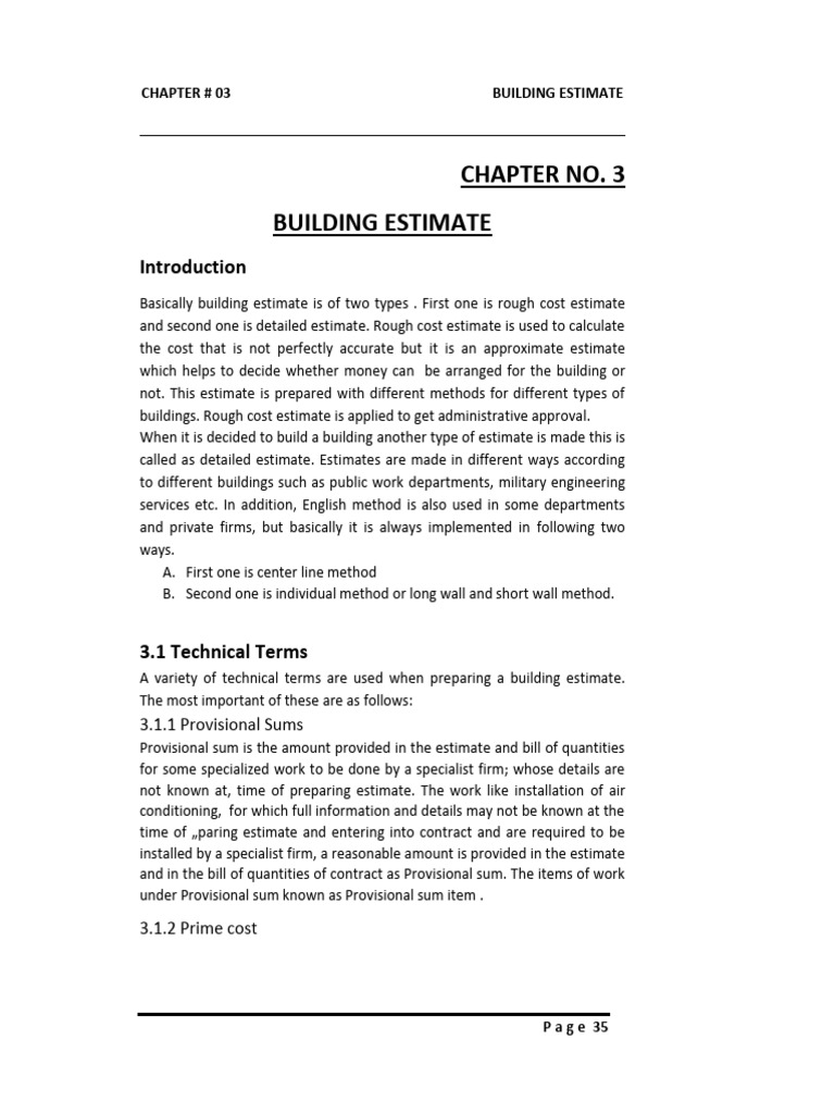 Only Building Estimation Chapter 3 | PDF | Length | Prices