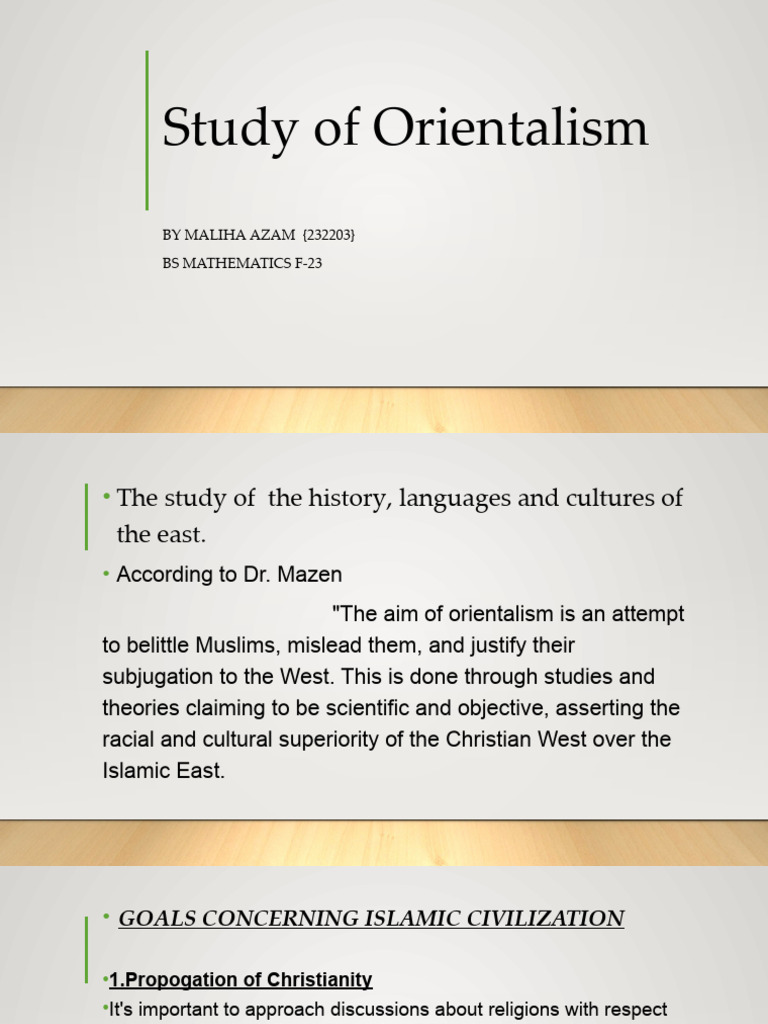 Study of Orientalism | PDF | Orientalism | Muhammad