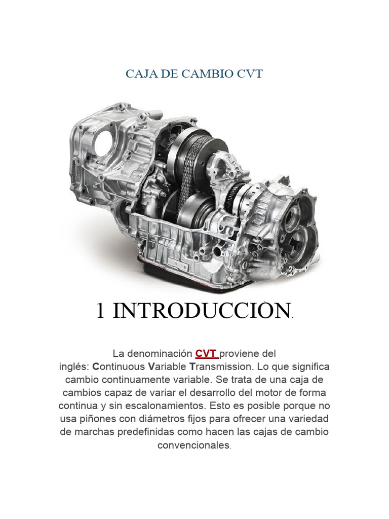 Trabajo Caja de Cambio CVT | PDF | Embrague | Vehículo de motor